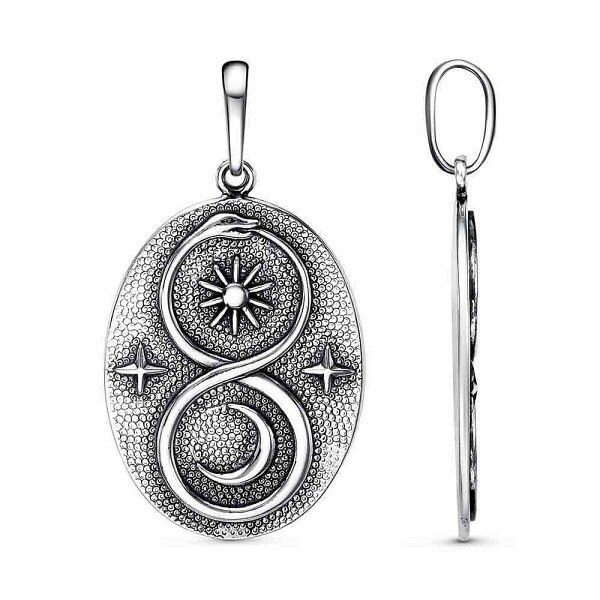 Подвеска, серебро, 925 проба, чернение