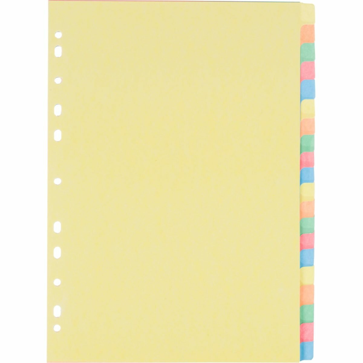 Разделитель листов картонный Attache (А4, на 20л, ярлычки) 1-20 цв. карт.