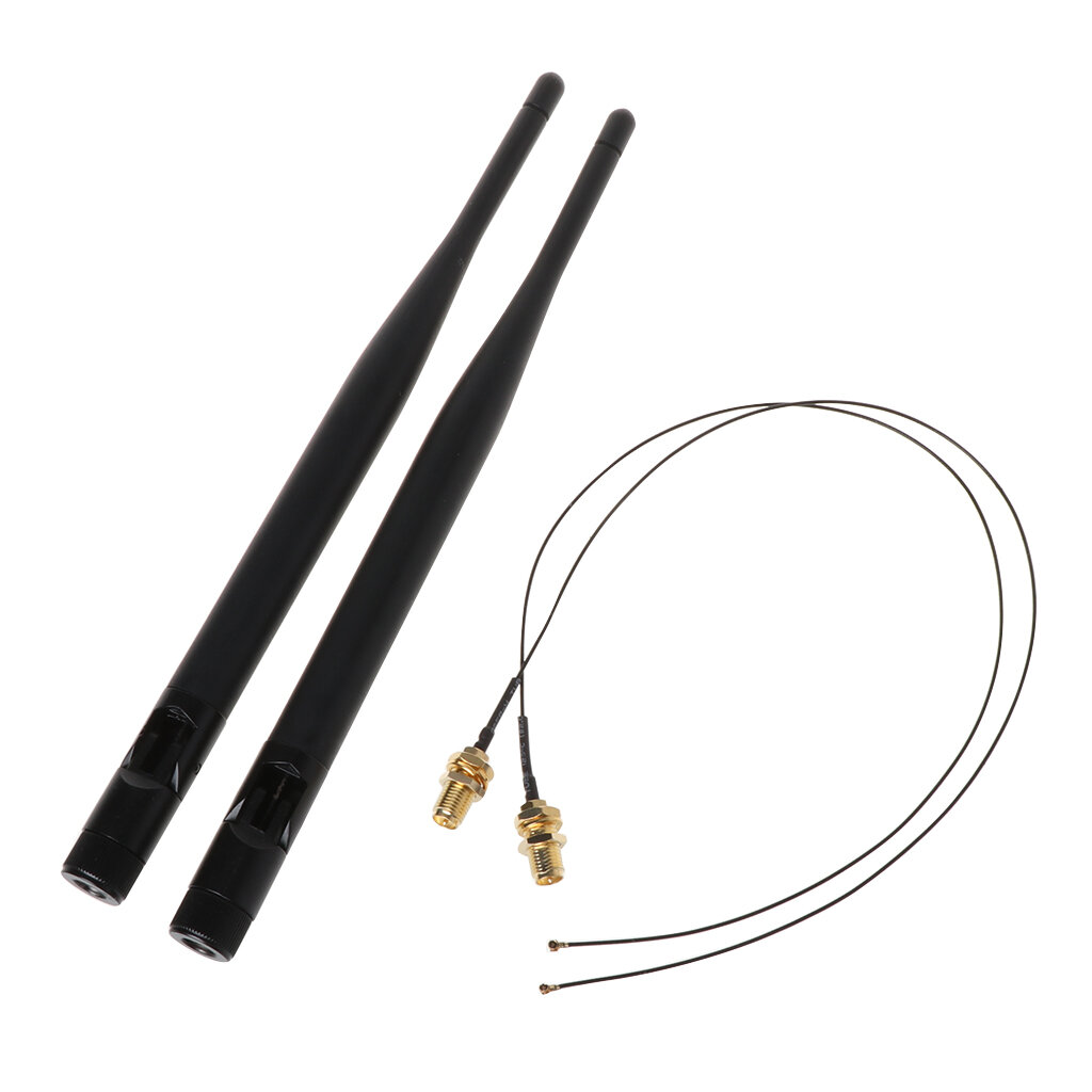 Антенна WiFi Антенна 2,4 ГГц 5 ГГц 6dBi Антенны RP-SMA 31 см/ 12 дюймов U.FL MHF4