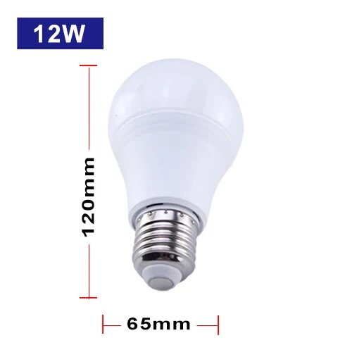 Светодиодная лампа Dreamminglighting E27, холодный/теплый белый свет, 3-36 Вт 12-85V 12W E27, Warm White
