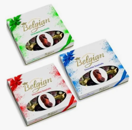 Конфеты THE BELGIAN Дары моря ассорти банты 250г