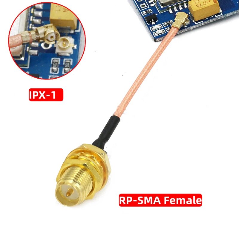 Кабель RP-SMA Female - IPX-1, 5см
