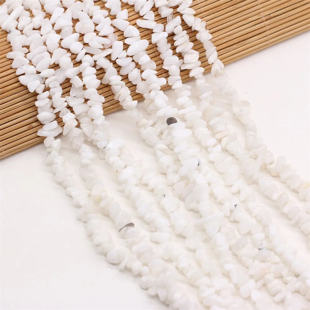 Бусины белого нефрита 3-6 мм для ювелирных изделий