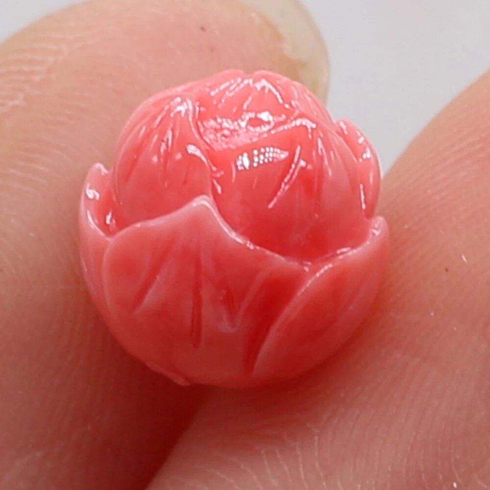 Красные бусины из искусственного коралла 10 шт.