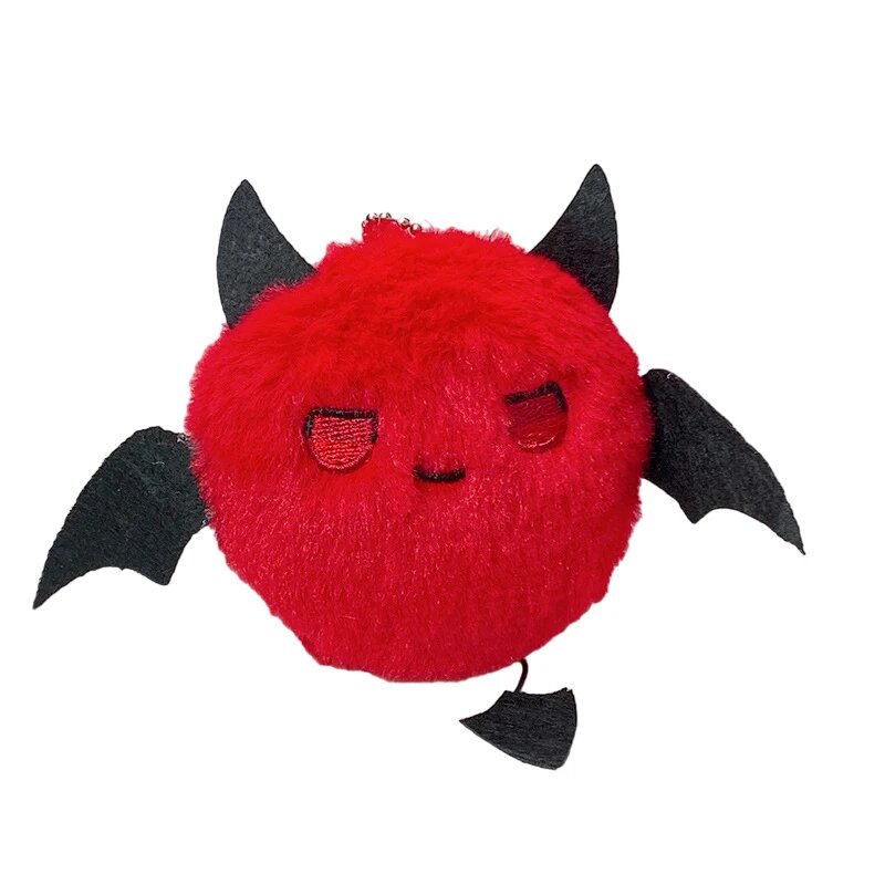 Милый аниме плюшевый брелок-кукла демона с крылом летучей мыши, кулон, брелок для рюкзака, украшение для девочек, подарки на Хэллоуин и день рождения