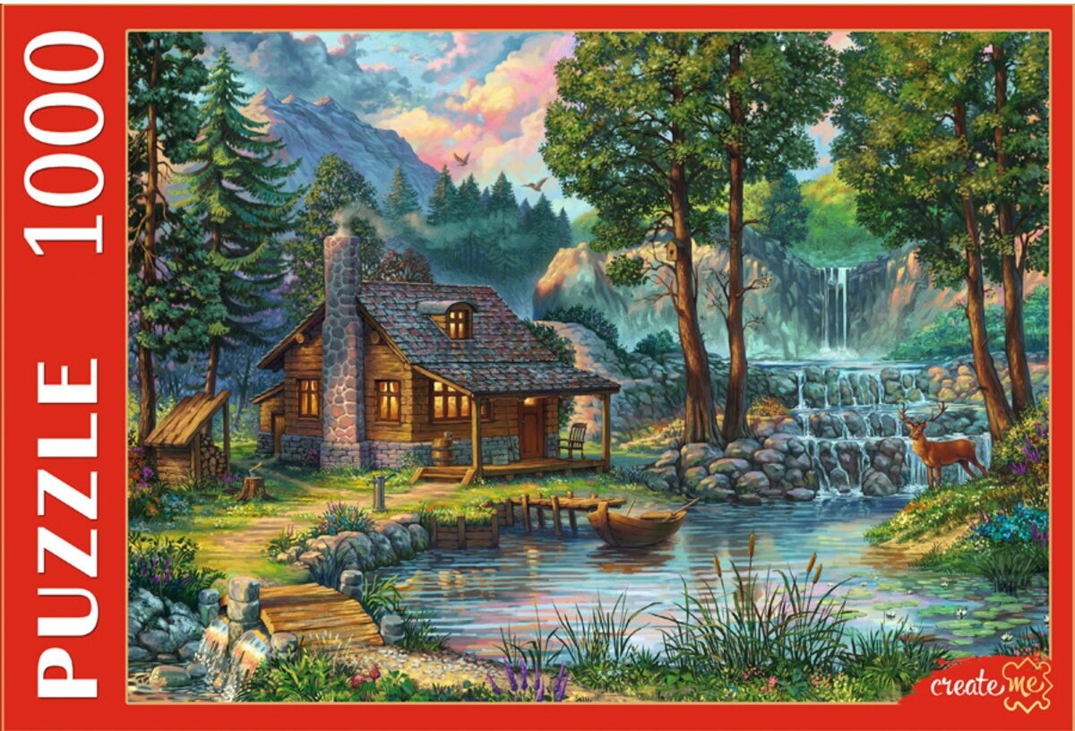 Пазлы 1000 элементов. Ф1000-6815 домик У пруда
