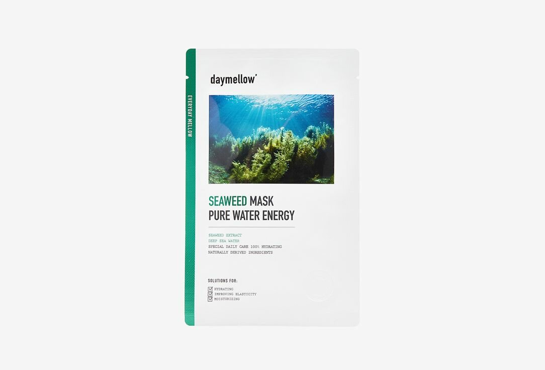 Nourishing Face Sheet Mask DAYMELLOW' SEAWEED MASK PURE WATER ENERGY