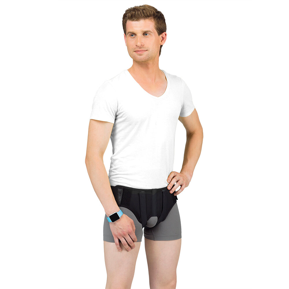 Бандаж грыжевой ORTO БГ-112, для паховой грыжи, регулируемый, цвет черный, размер 2XL