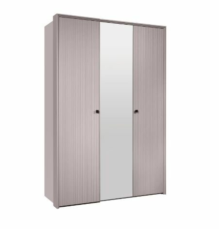 Шкаф Слониммебель "Севилья Кашемир", ЛДСП, МДФ, 3 дверцы, бежевый, 140,7x220,2x61,6 см