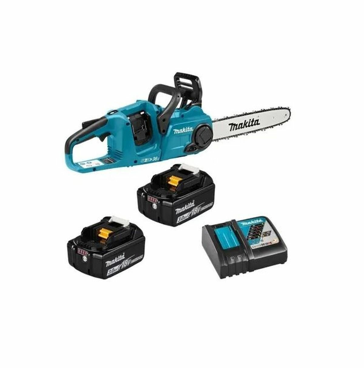 Аккумуляторная цепная пила Makita DUC353RF2, 2x18В LXT 1100Вт. 35см. (2акк. 3Ач, З/У)