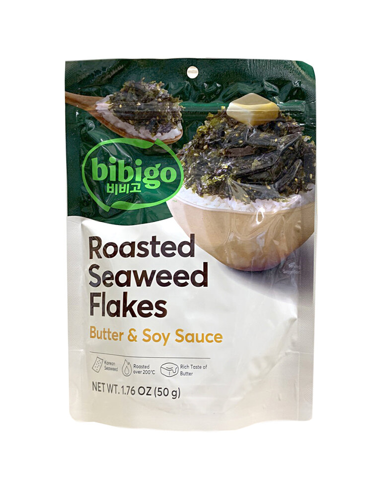 Морские водоросли CJ Bibigo со вкусом соевого соуса и сливочного масла 50 г, Южная Корея