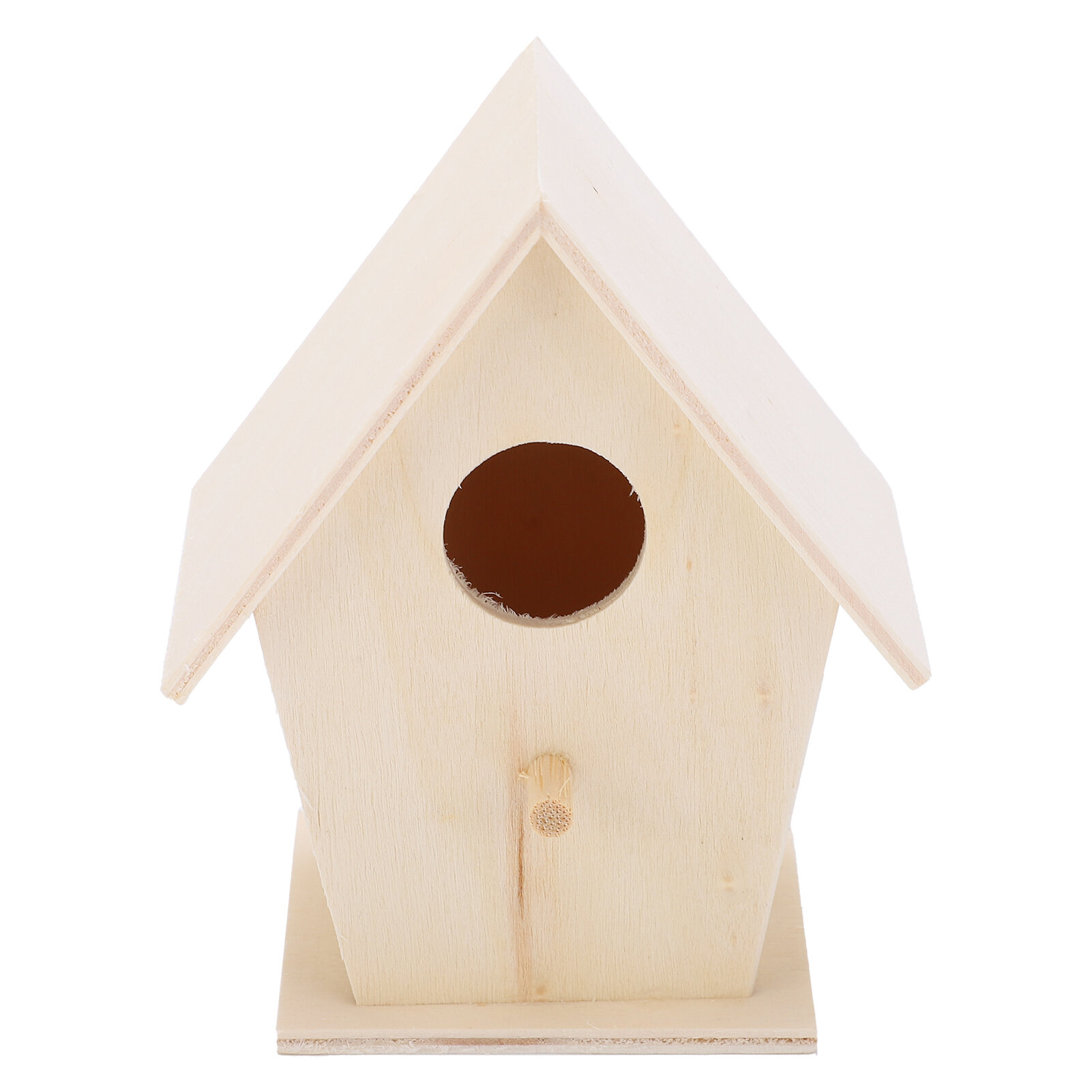 Деревянный подвесной домик для птиц, самодельная кормушка для птиц, для декора сада, однослойный, № 3 для детей, рисование, поделки