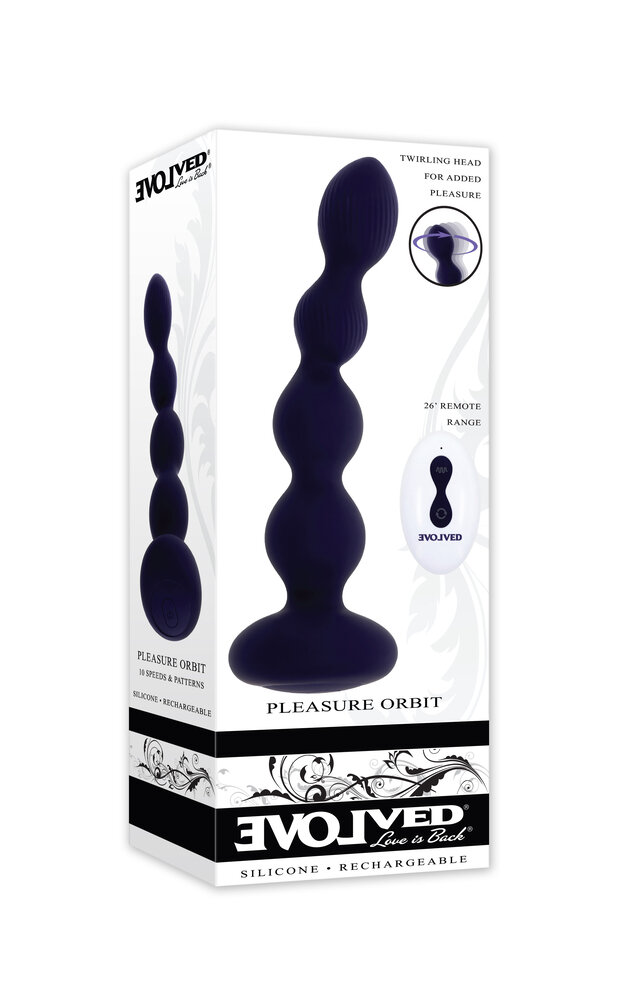 Анальная елочка с вибрацией и вращением Pleasure Orbit