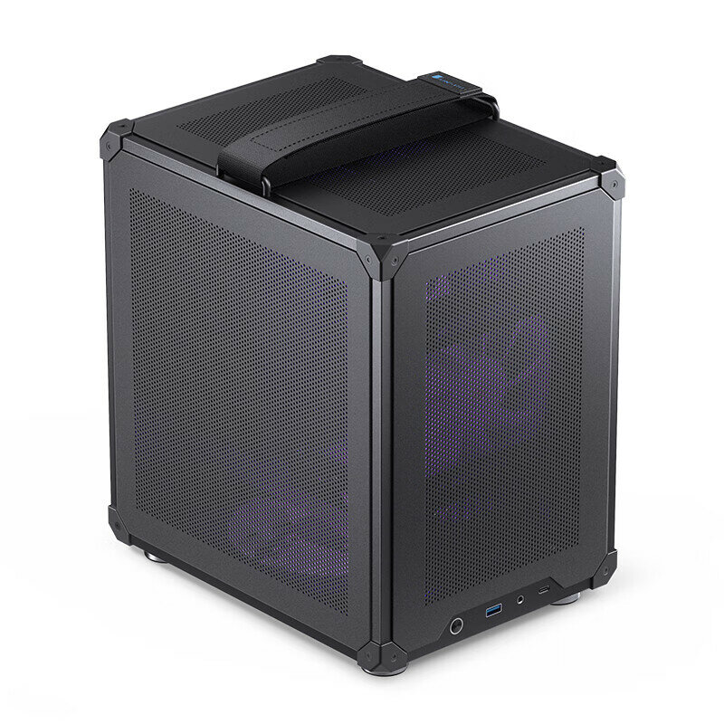 JONSBO C6 Handle Version Black MATX Case (Adjustable Portable Handle/Type-C/ATX Power Supply/≤75mm Radiator/200-255mm Graphics Card)