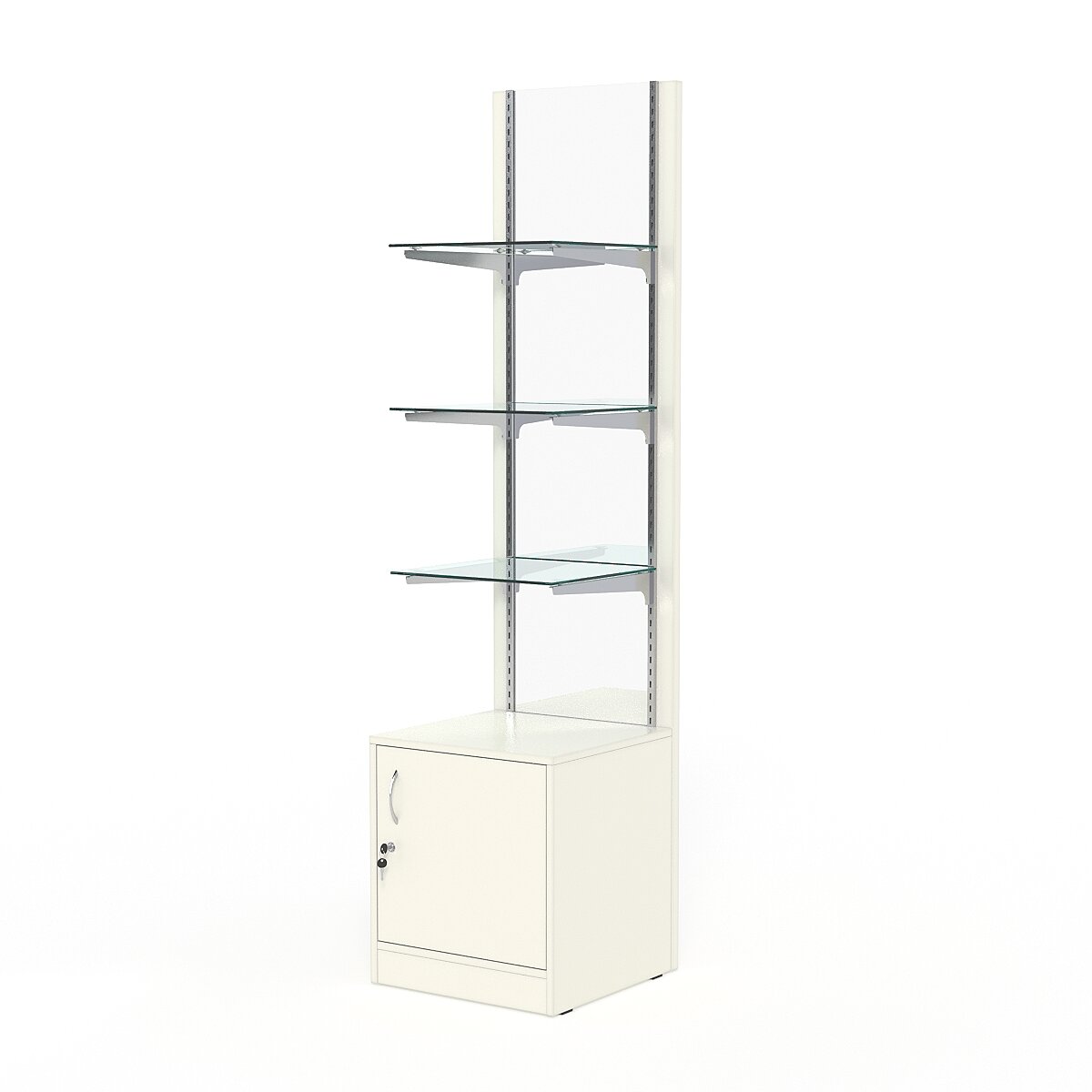Стеллаж "астерия" №12, задняя стенка Зеркало, Белый. Производитель товара - компания Westcom.