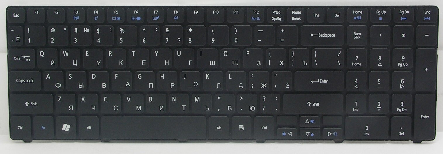 Клавиатура Acer Aspire 5738, 5250, 5410, 5542, 5553, 5560, 5733, 5739, 5740, 5741, 5742, 5749, 5750G