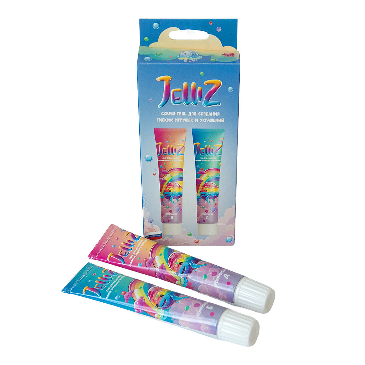 Jelliz Набор для создания гибких игрушек и украшений Сквиш-гель 7×3×18 см 14-0003-QC33
