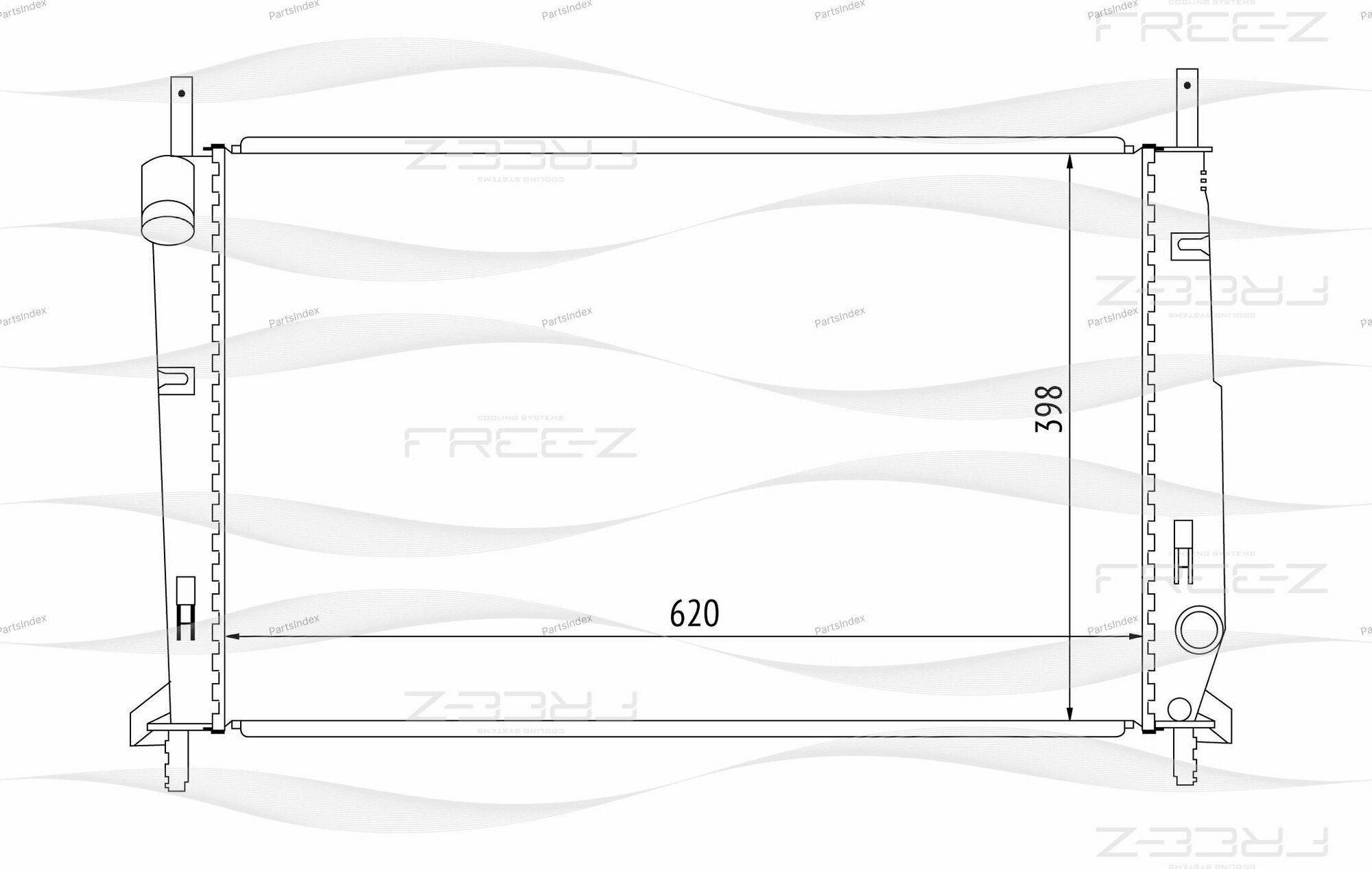 Радиатор охлаждения для FORD Mondeo, FREE-Z KK0150