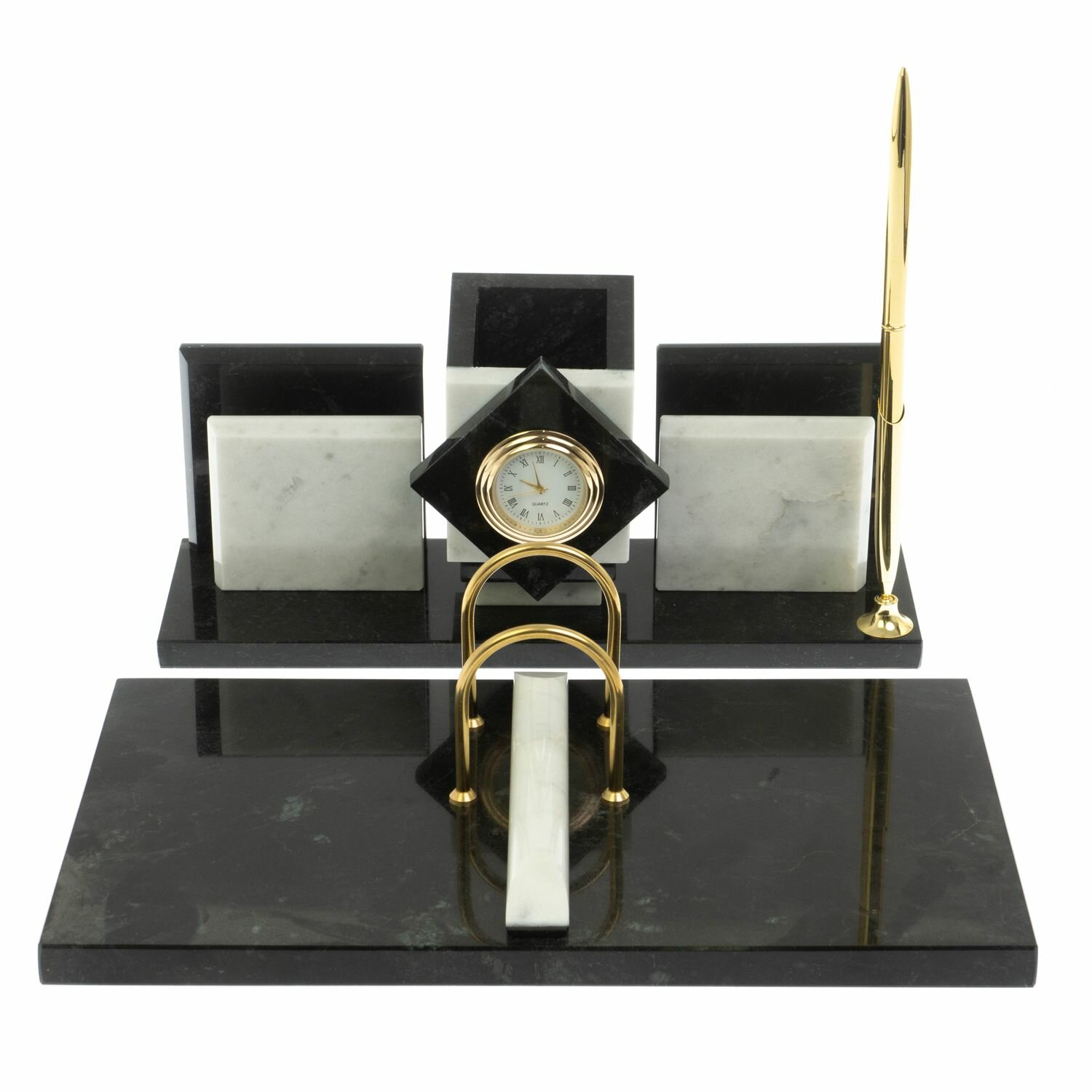 Письменный набор "Менеджер" из мрамора и змеевика 129272