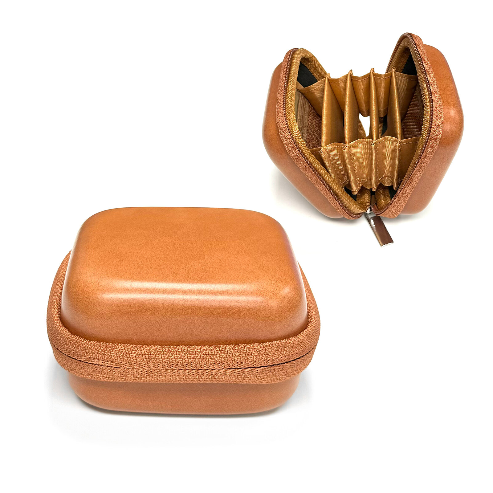 Сумка для хранения фильтров для объектива 67мм, чехол для фильтров, кейс для фильтров с зippers, черный/коричневый, вмещает до 5 фильтров, совместим с фильтрами диаметром до 67мм, 1 шт.