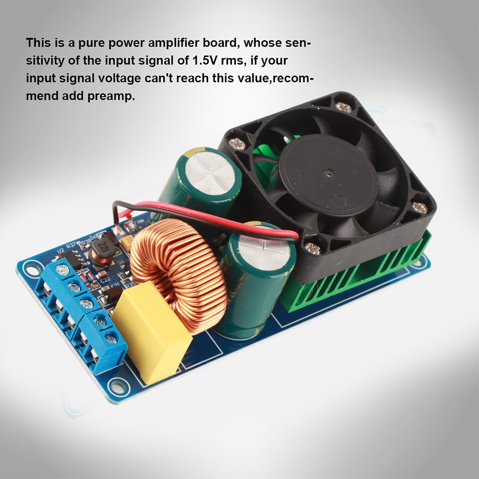 IRS2092S 500W Монохannel Digital Amplifier Board Класс D HIFI Power Amp Board, ±58-±70V Двойной Питание, 4-8ohm, 20Hz-20KHz, 1.5V RMS Входная Чувствительность, 1 шт.