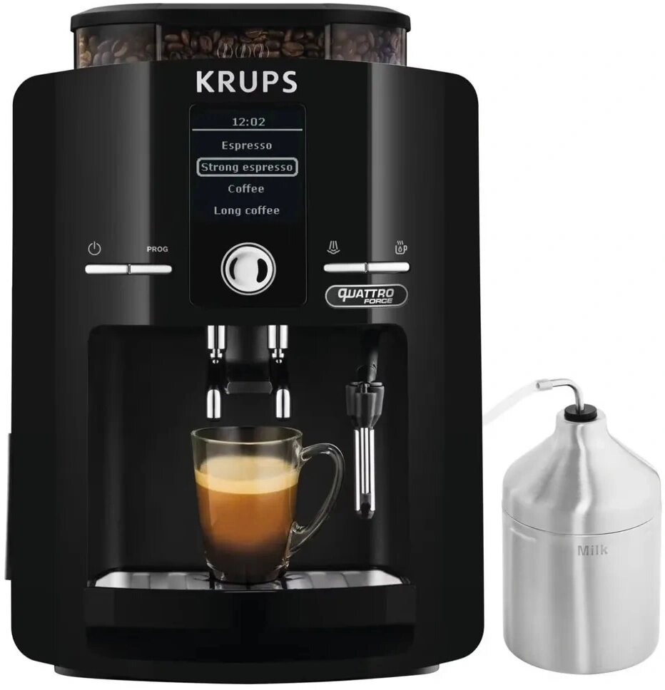 Кофемашина Krups Espresseria EA82F010 1450Вт черный/нержа