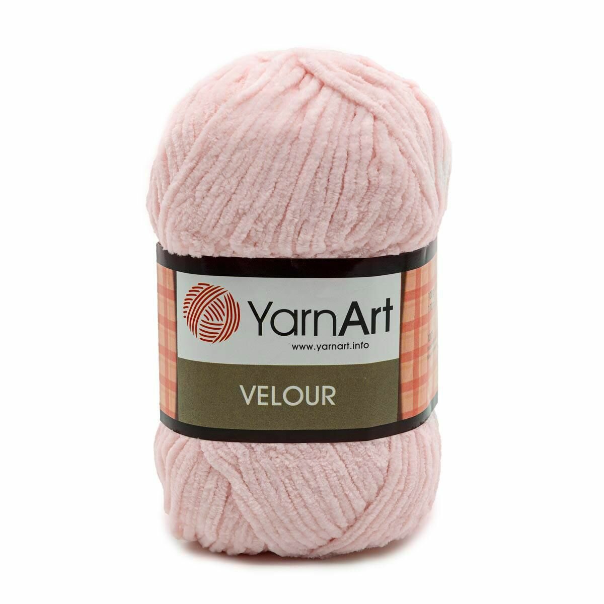 Пряжа YarnArt "Velour", 100 г 170 м, 100% микрополиэстер, 866 нежно-розовый, 5 шт