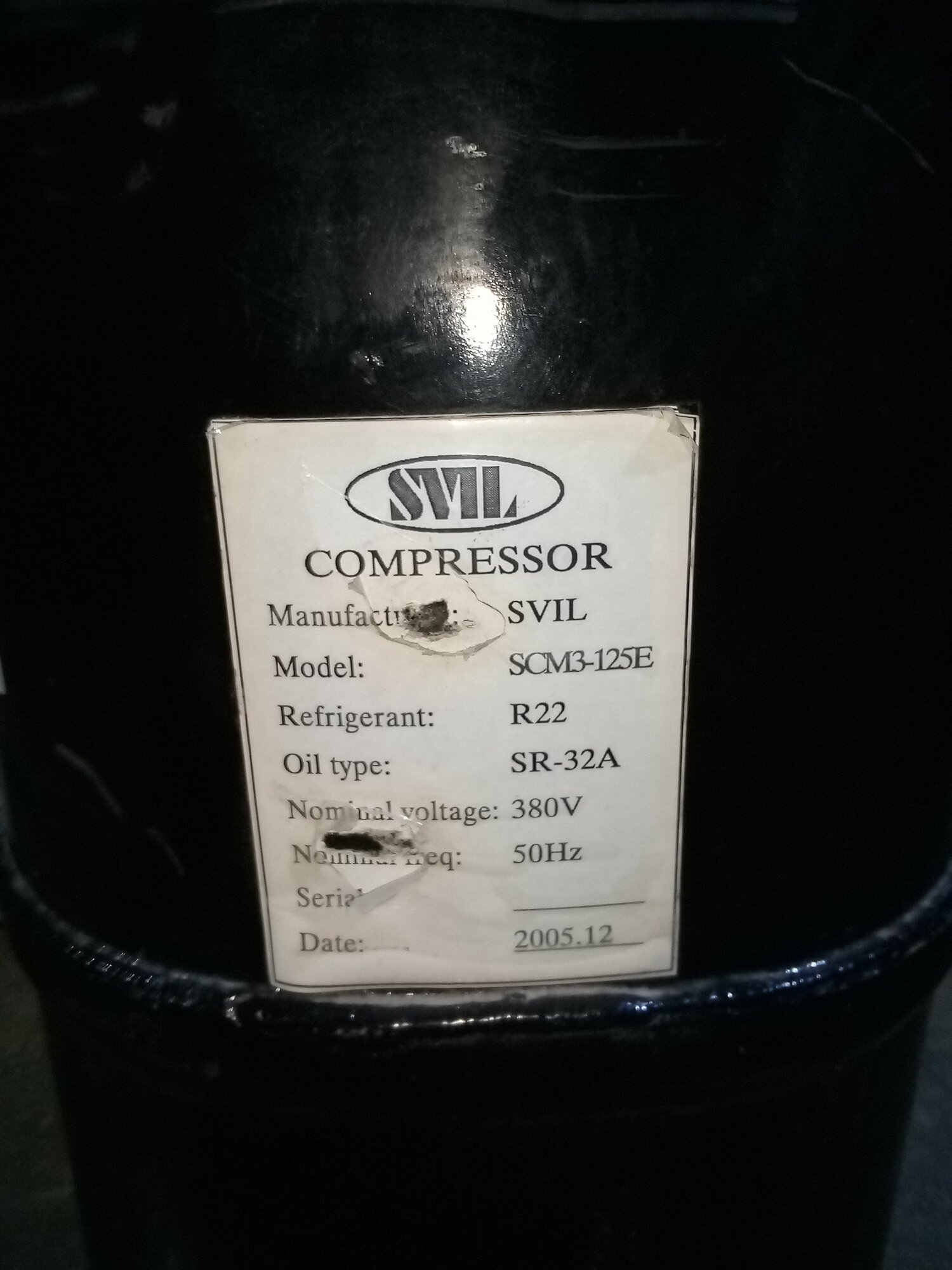 М/Компрессор SCM 3-125 E (R-22) SVIL (аналог TECUMSEH TAG4568T)
