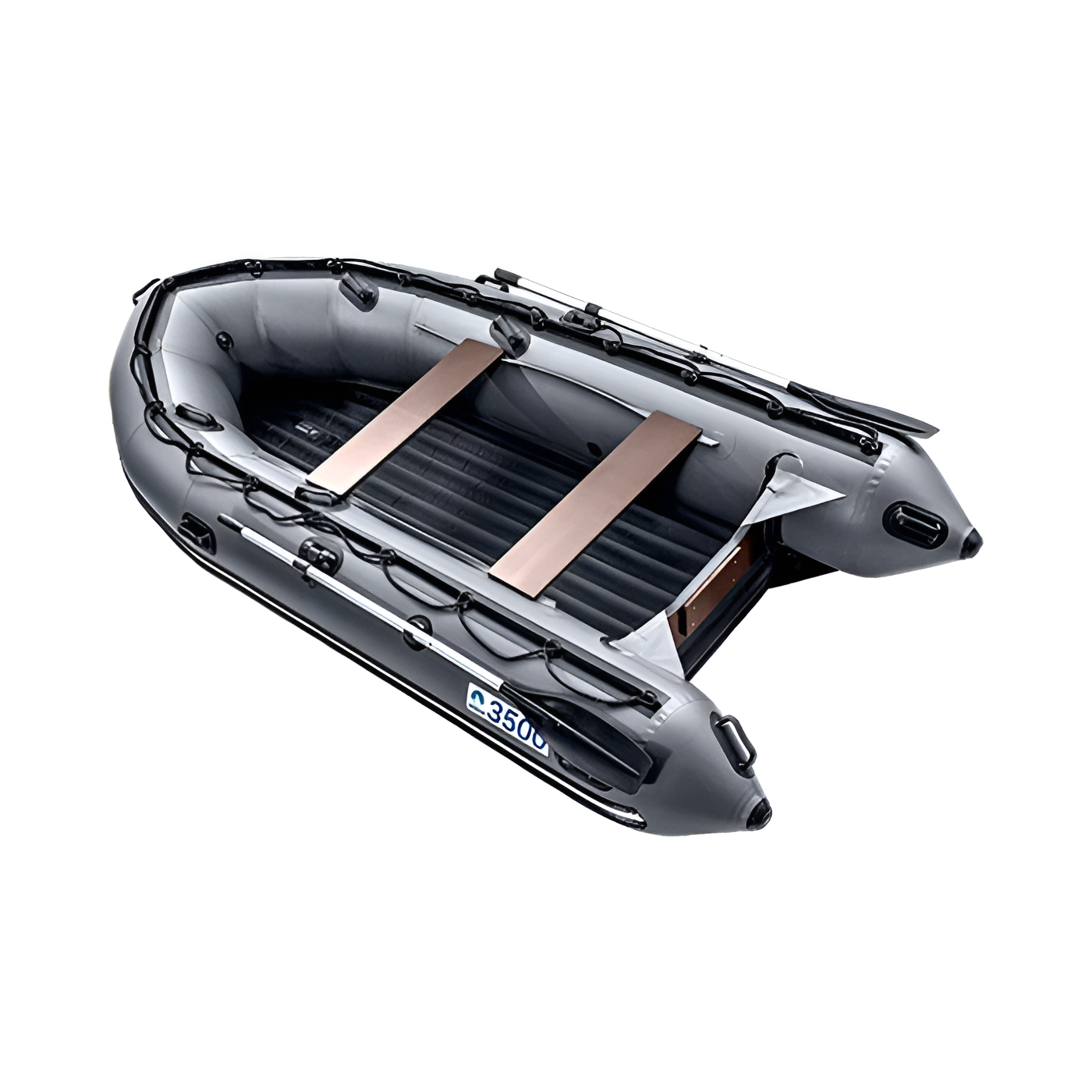 Лодка Apache 3300 Prof, ПВХ, двухместная, надувное дно низкого давления, серая