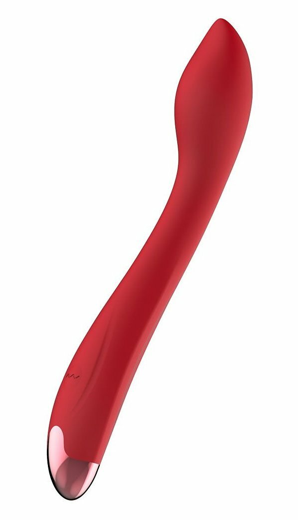 Красный изогнутый вибратор для массажа точки G 23 см Boys of Toys