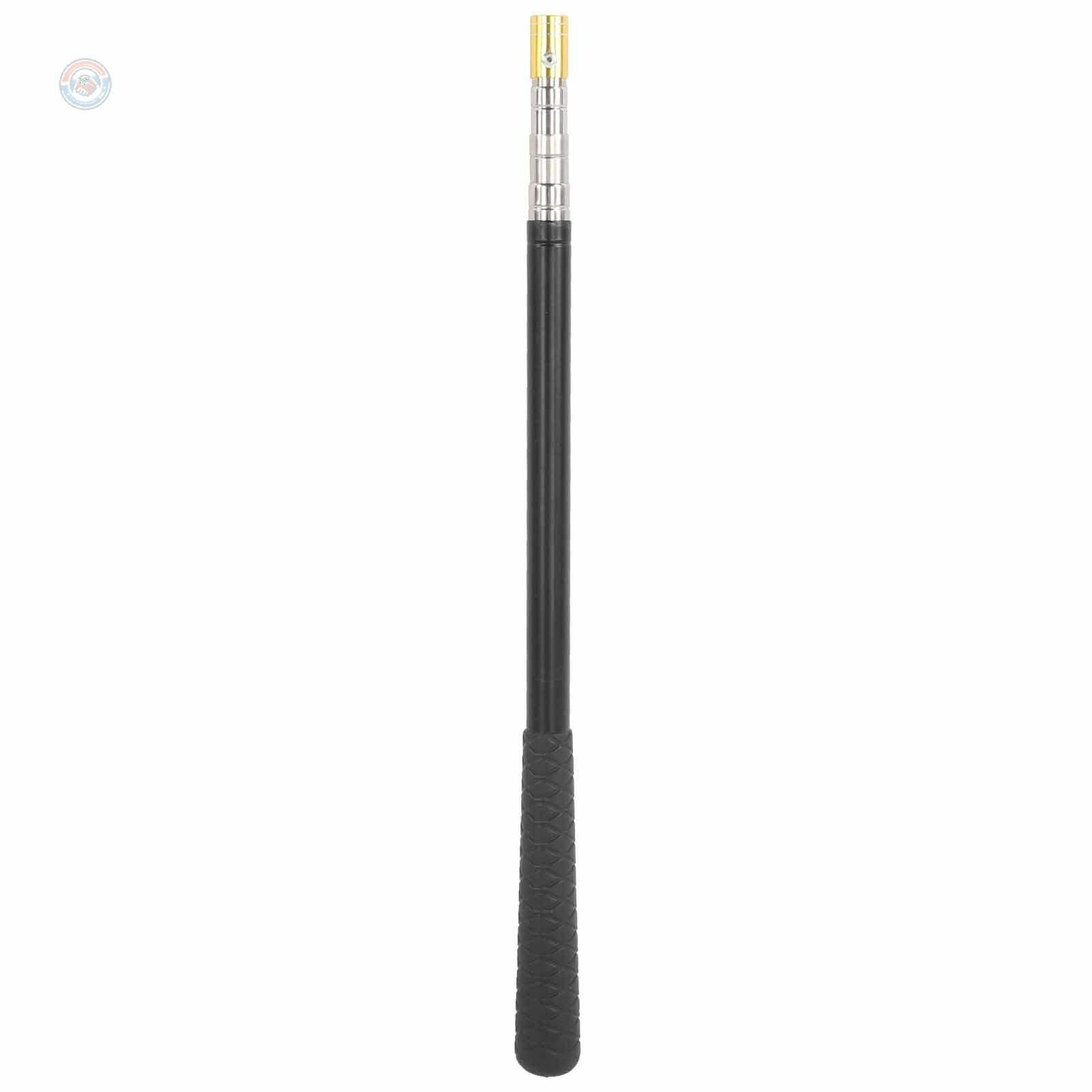 Телескопическая ручка для подсачека с фиксатором длины, нержавеющая сталь, противоскользящая рукоятка, компактная и прочная