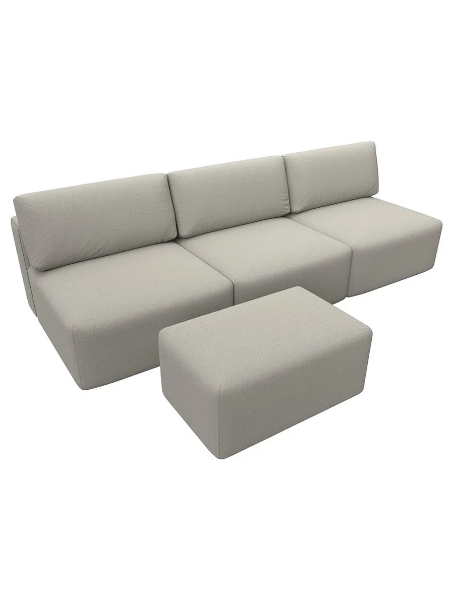 Диван прямой модульный Лего 367x85x119 см, рогожка