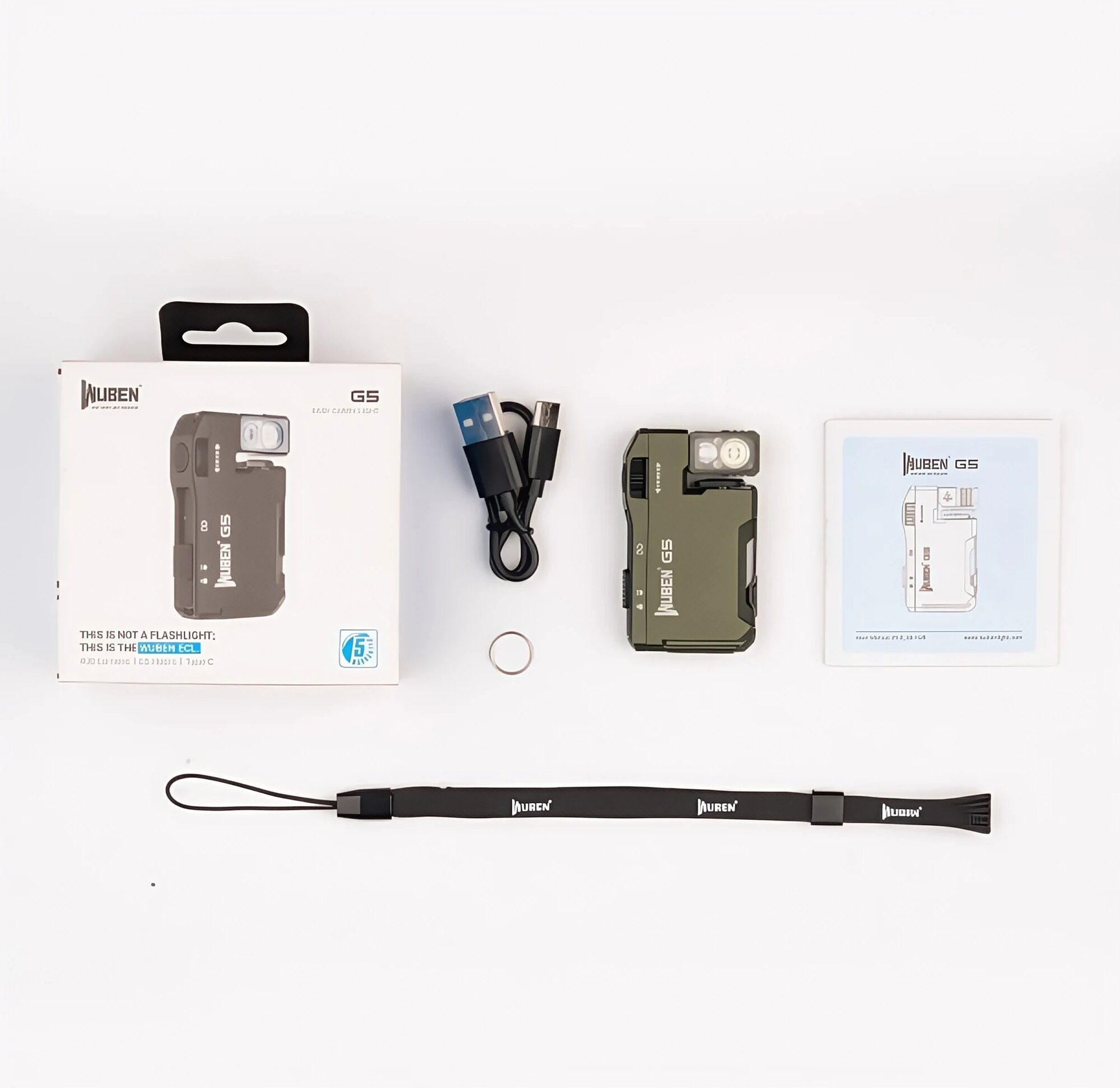 JIANKEXING WUBEN G5 EDC фонарик Army Green