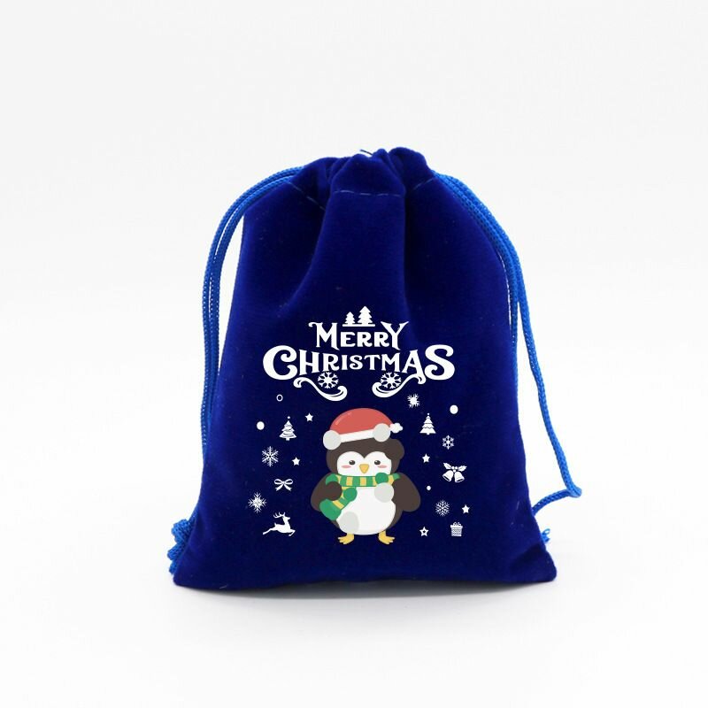 Подарочные мешочки из велюра - сапфировые сумки для яблок и конфет