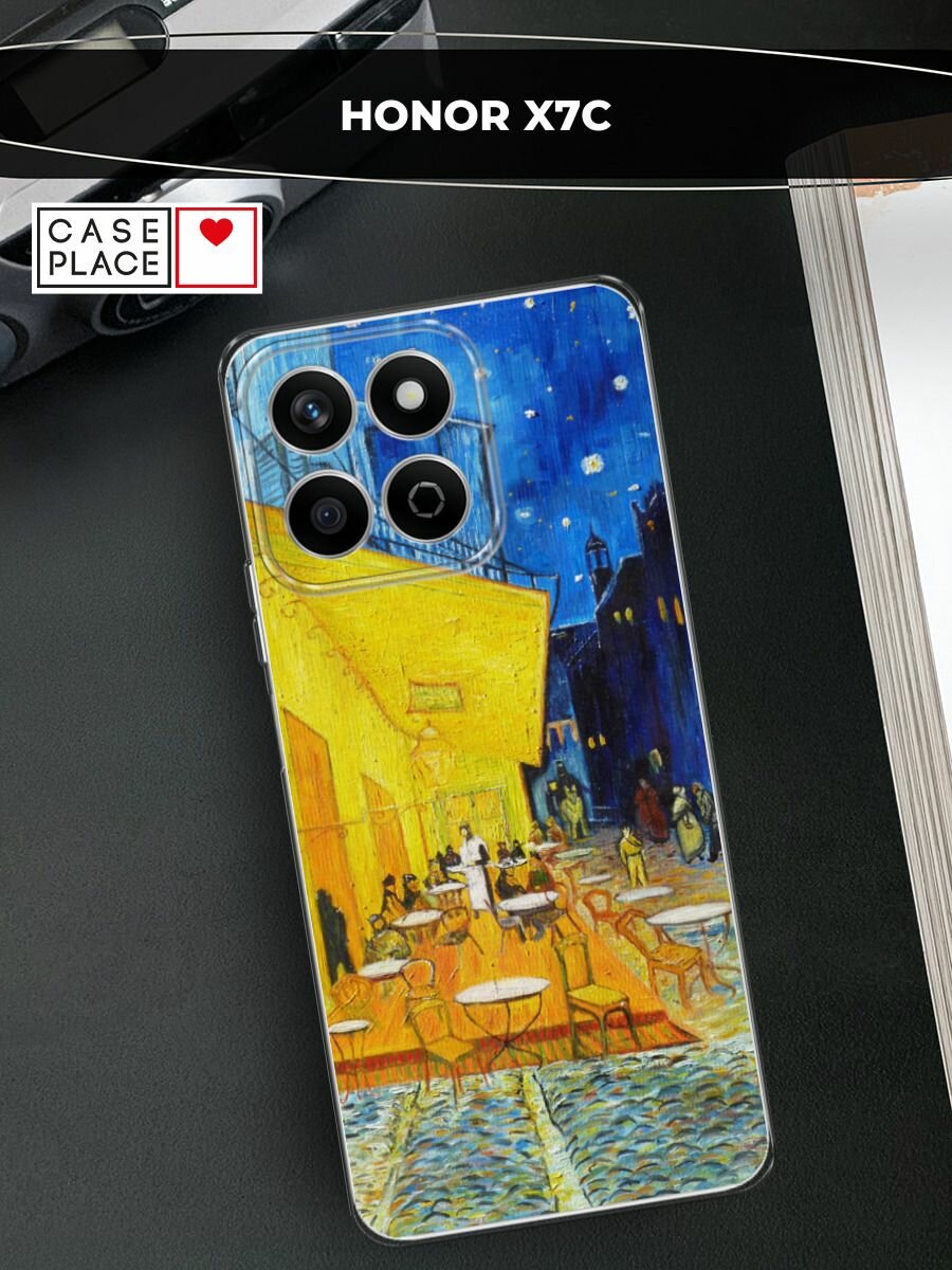 Чехол на Honor X7c / Хонор X7c с принтом "Ван Гог Желтый дом"