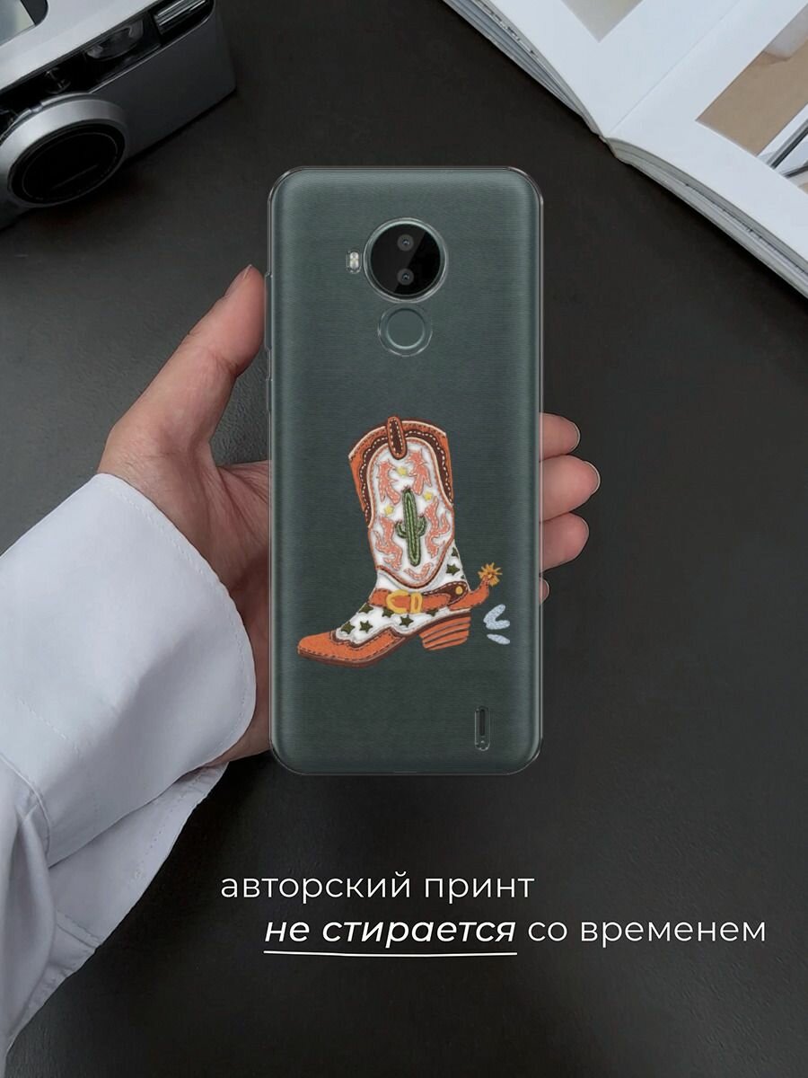 Чехол на Nokia C30 / Нокия C30 с принтом "Ковбойский сапог" — фото 1