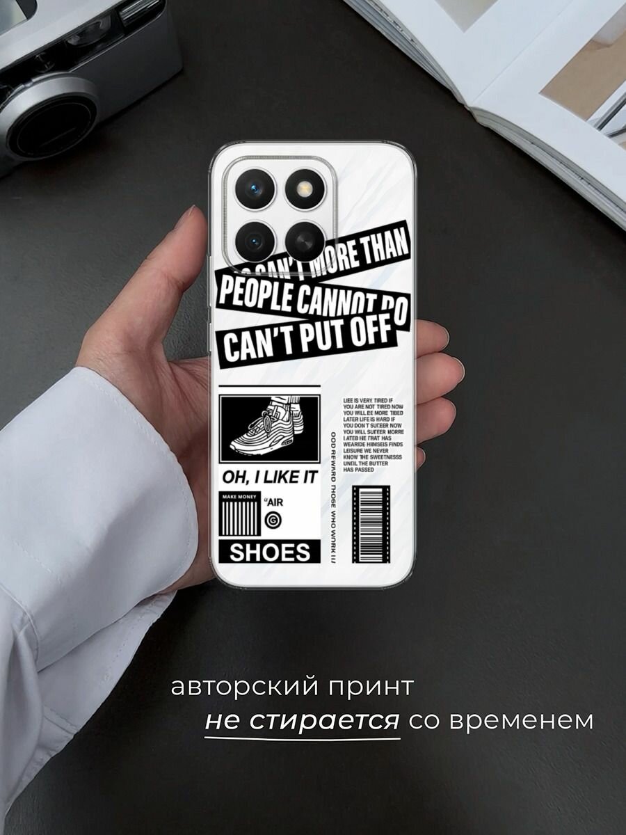 Чехол на Honor X8c / Хонор X8c с принтом "I like it", прозрачный — фото 1
