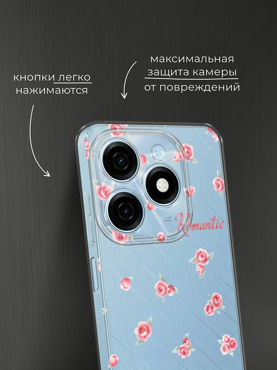Чехол на Tecno Spark 20 / Текно Спарк 20 с принтом "Romantic 3" — фото 1