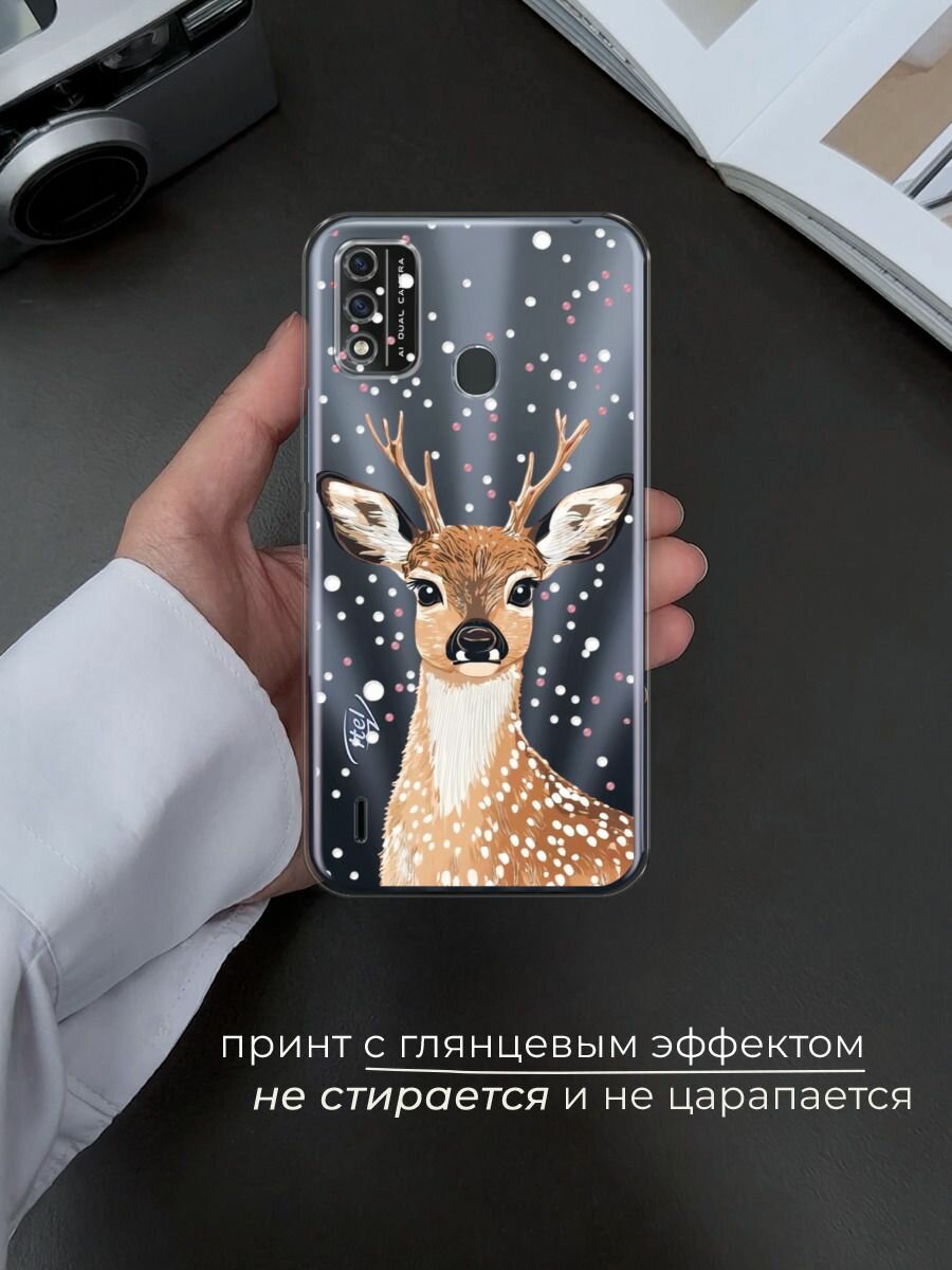 Чехол на Itel A48 / Ител А48 с принтом "Гордый олень 3" — фото 1