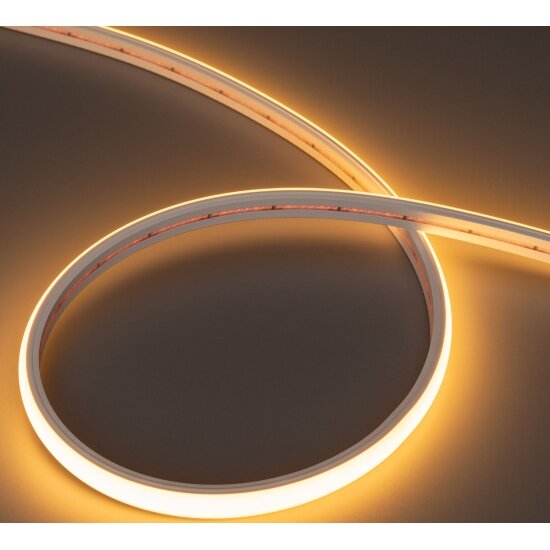 Лента герметичная Arlight MOONLIGHT-TOP-X320-11x7mm 24V Warm2300 (10 W/m, IP65, CSP, 5m, wire x2) (, Силикон)