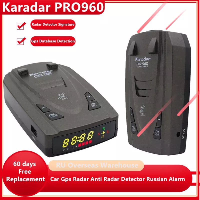 Karadar Pro960 Автомобильный GPS-радар-детектор Signature Антискоростной радар-детектор X K CT LA