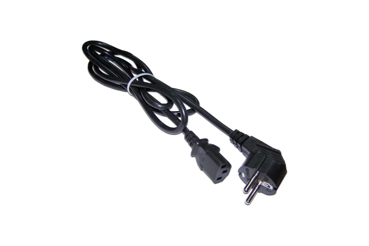 LANMASTER C13-Schuko угловой кабель питания 3x0.75 мм², 3 м, 220В, 10А, черный