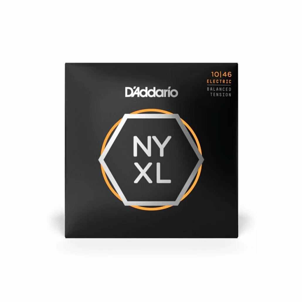 NYXL1046 NYXL Комплект струн для электрогитары, никелированные, Regular Light, 10-46, D'Addario