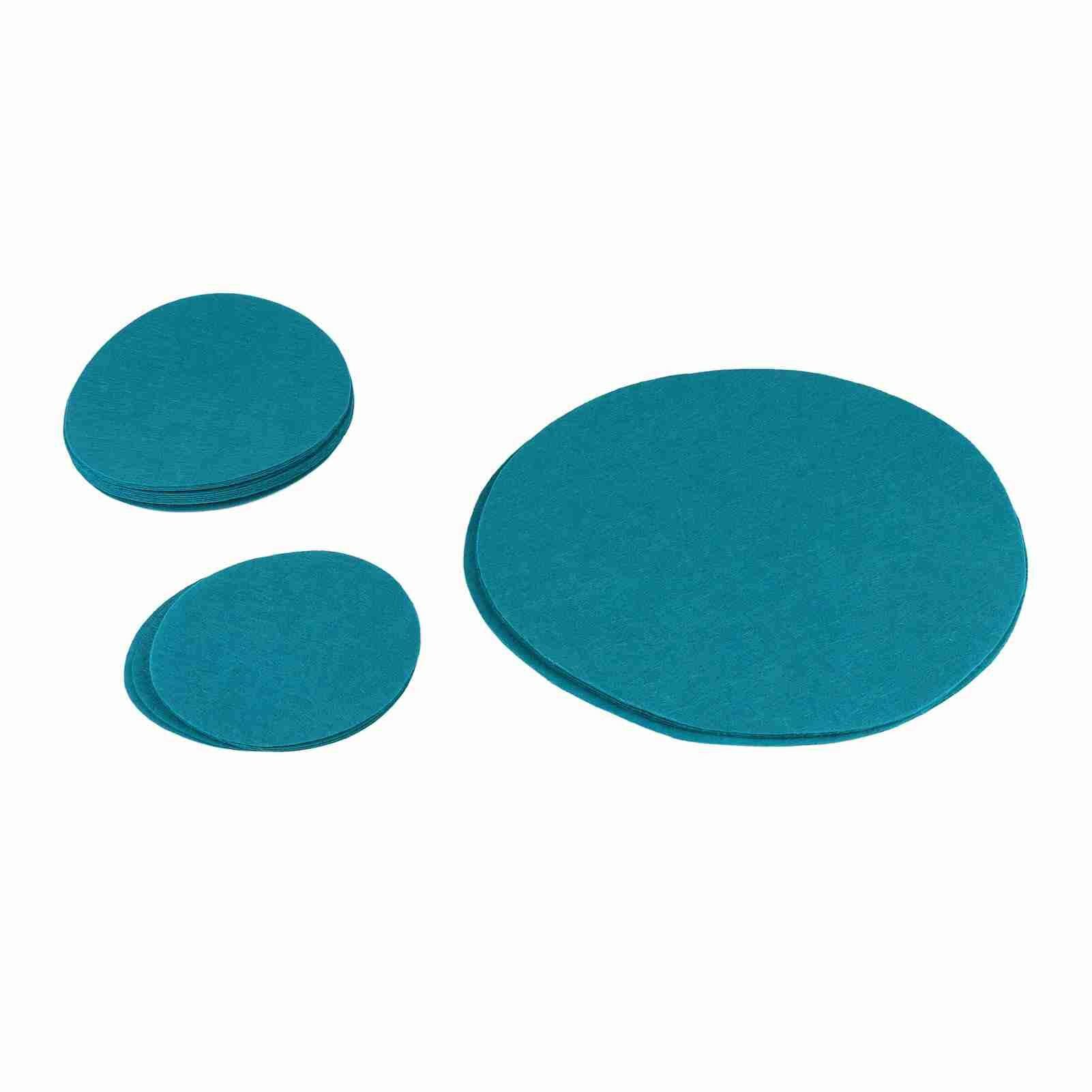 Фетровая защитная накладка для тарелки, антифрикционная накладка для посуды, защита для сепаратора тарелки для еды (зеленое озеро, 24 шт.)
