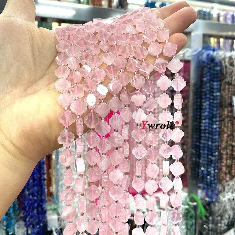 Ювелирные бусины YWROLE, африканская бирюза, 11 мм Розовый, 11mm 9-10pcs, rose quartz