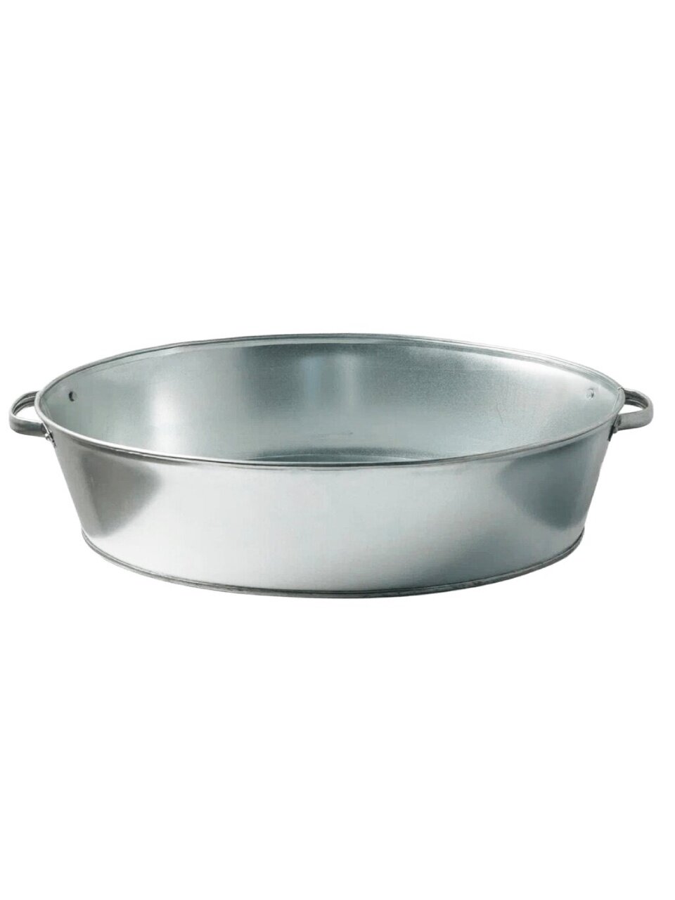 Шуйская посуда Таз металлический, оцинкованный, овальный, с ручками, 27 л