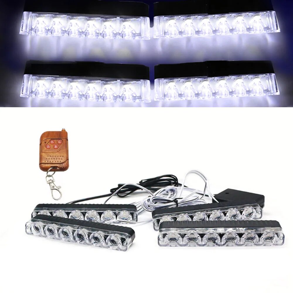 4x6 LED Стробоскопы для Автомобиля, Белый