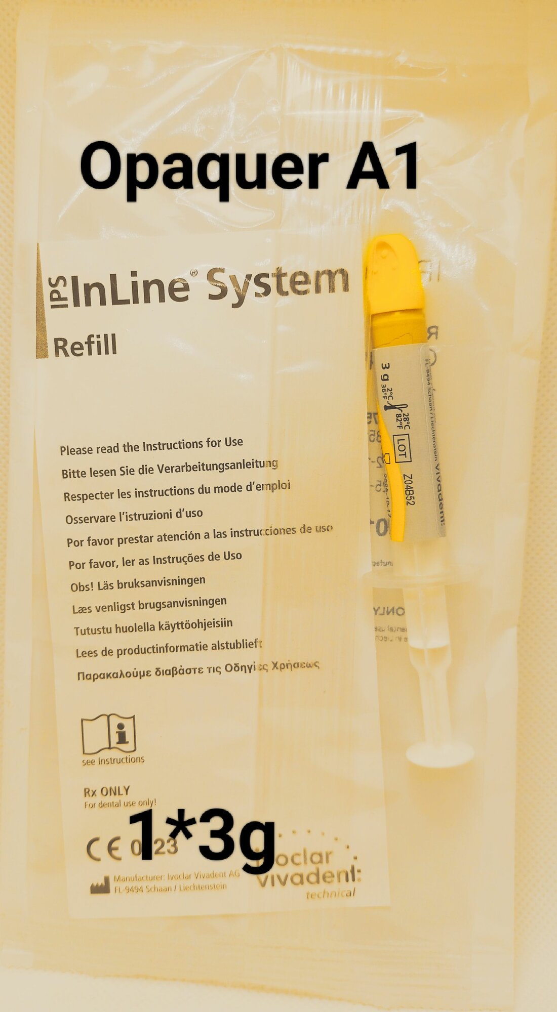 Упаковка IPS InLine Опак A1 (Refill, 3 г)