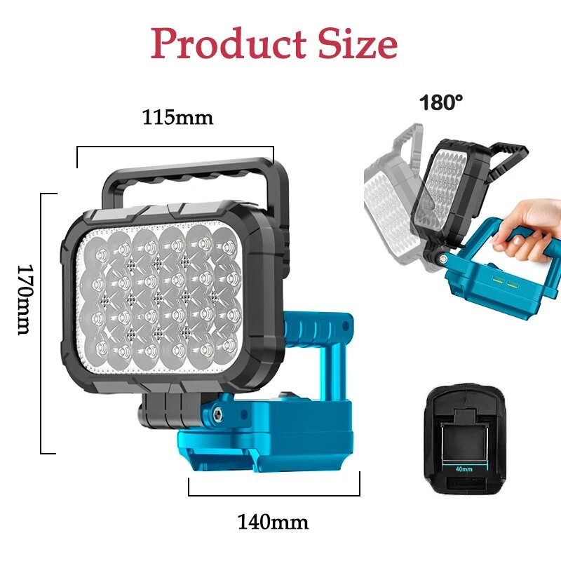 Портативный фонарь Makita 14,4-20 В с USB-портом