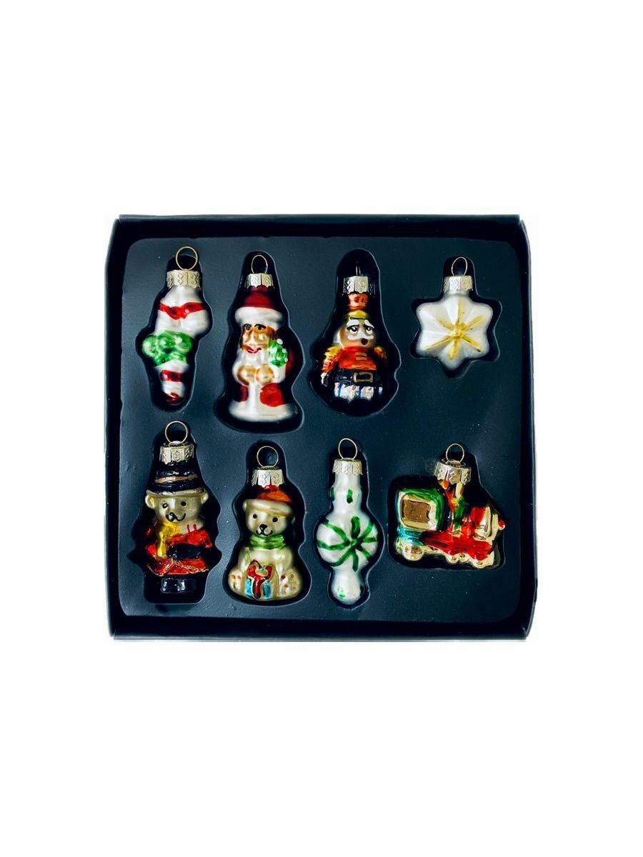 Набор елочных украшений из стекла